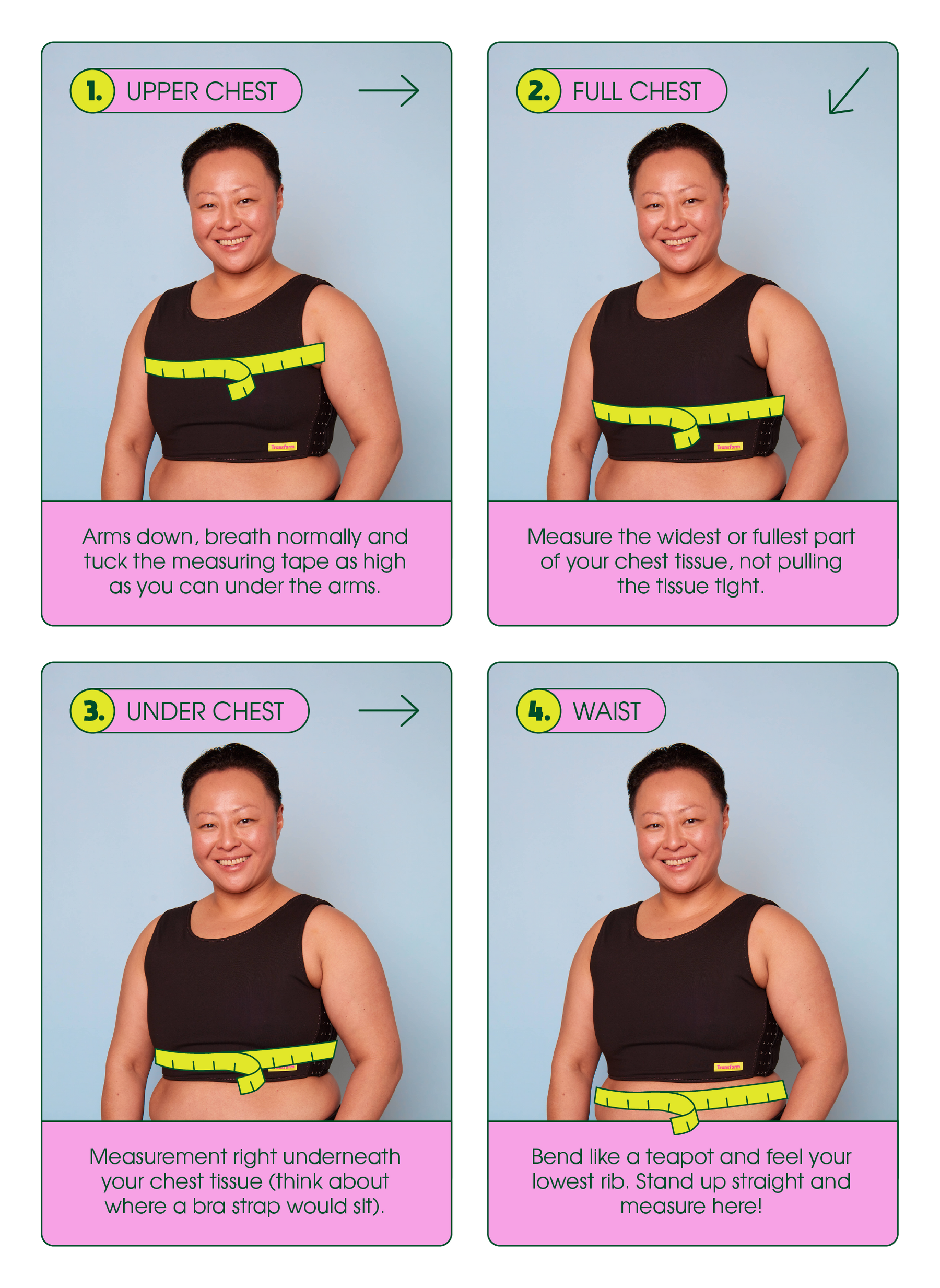 How to Measure for a Chest Binder Australia - Transform Transwear